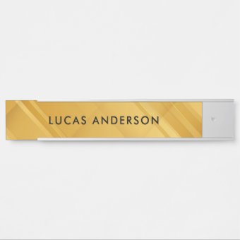 custom gold Template Elegant Modern Simple Door Sign | Zazzle