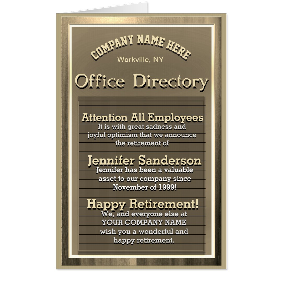 Custom Gold Vintage Retirement Sign Card | Zazzle