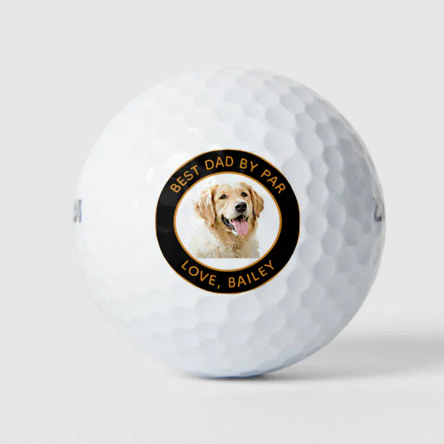 Custom Golden Retriever Dog Personalized Drawn Golf Balls | Zazzle