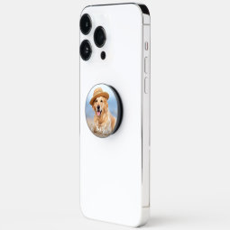 Custom Golden Retriever Dog Personalized Pet Photo PopSocket | Zazzle