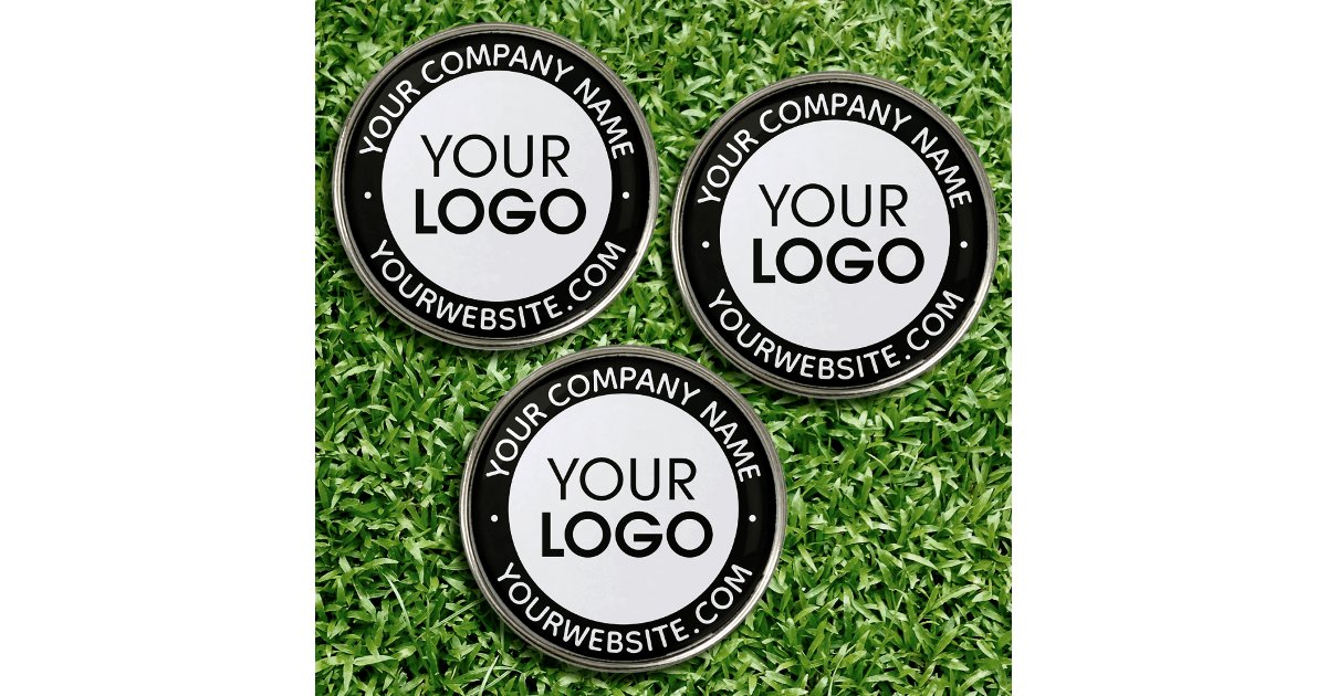 Custom Golf Ball Marker Company Logo Branded Black | Zazzle