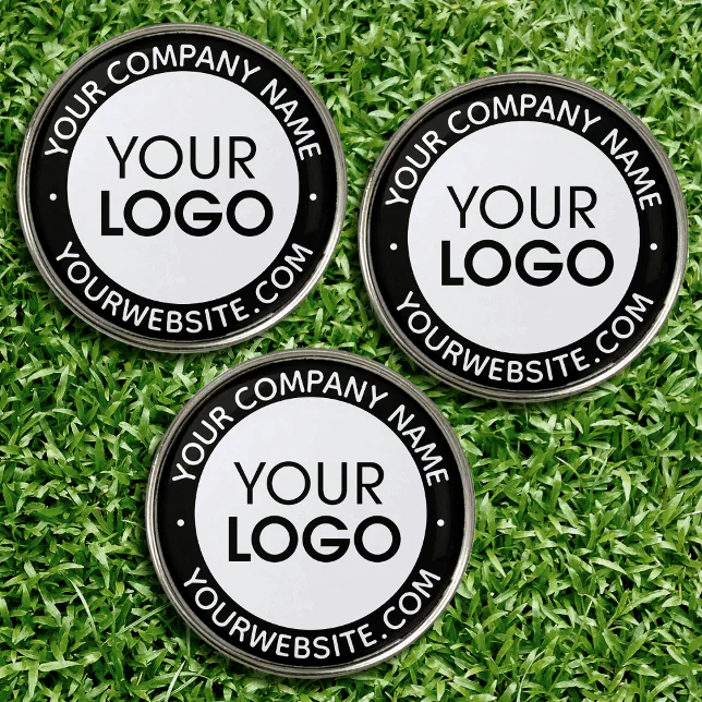 Custom Golf Ball Marker Company Logo Branded Black | Zazzle