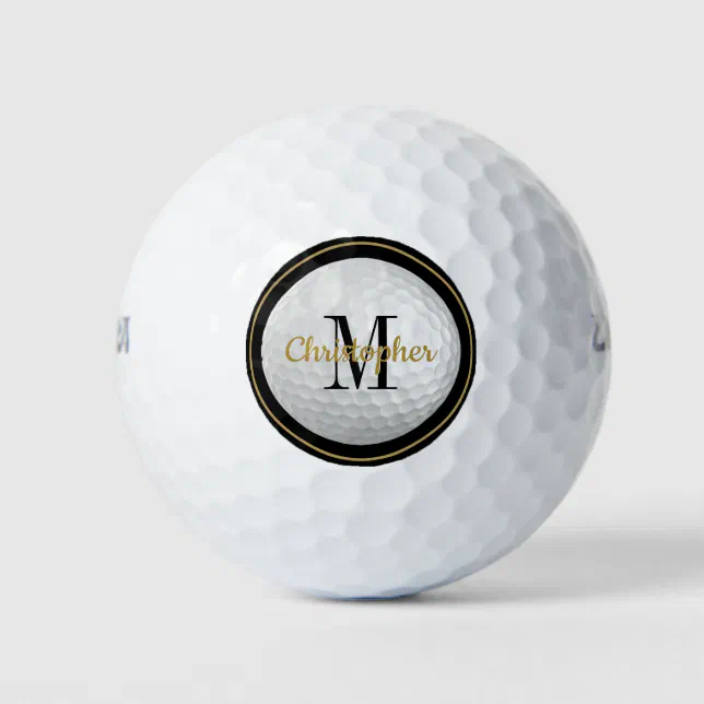 Custom Golf Ball with Monogram and Name | Zazzle