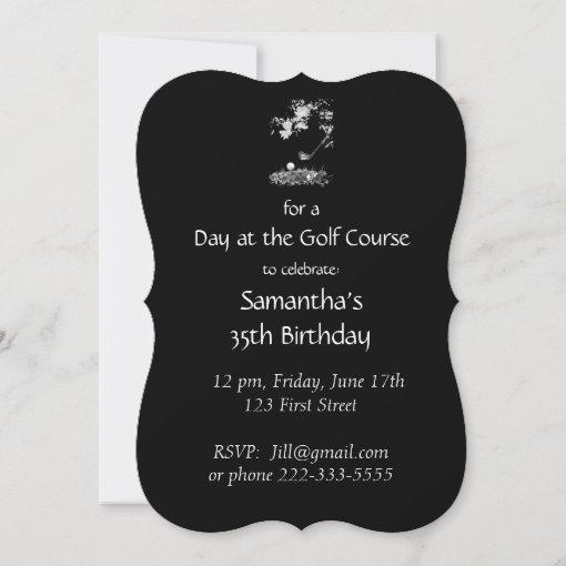 Custom Golf Course Birthday Party Invite | Zazzle