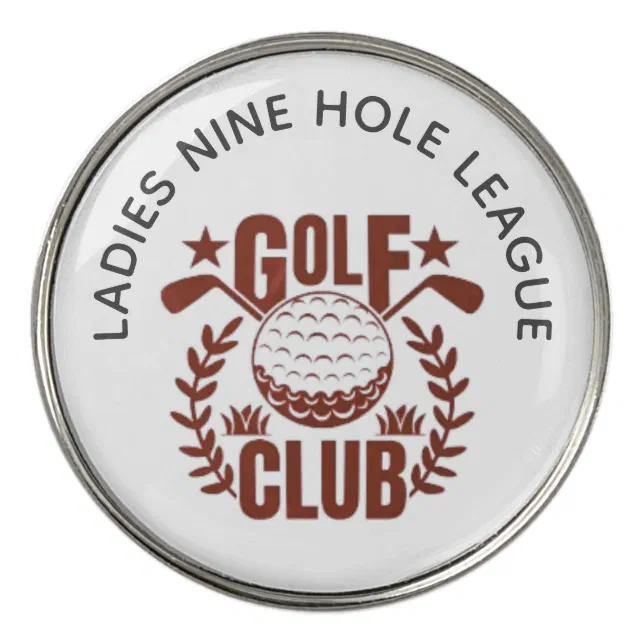 Custom Golf League Golf Club Logo Golf Ball Marker | Zazzle