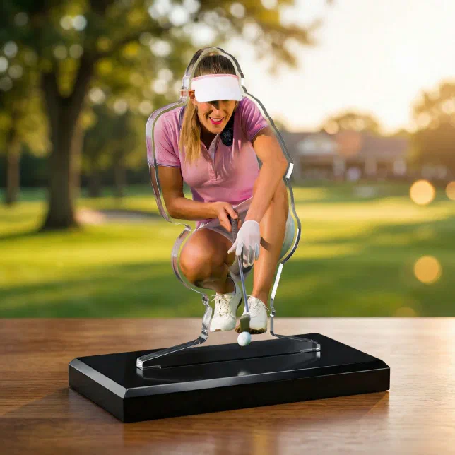 Custom Golf Photo Acrylic Cutout Statue | Zazzle