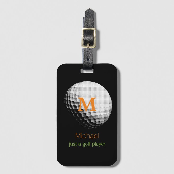 custom golf-player name luggage tag | Zazzle