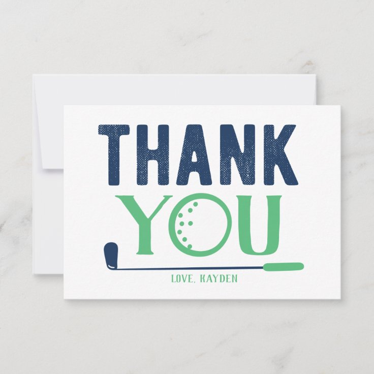 Custom Golf Thank You Card | Zazzle