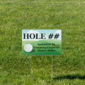 Custom Golf Tournament Hole Number Yard Sign | Zazzle