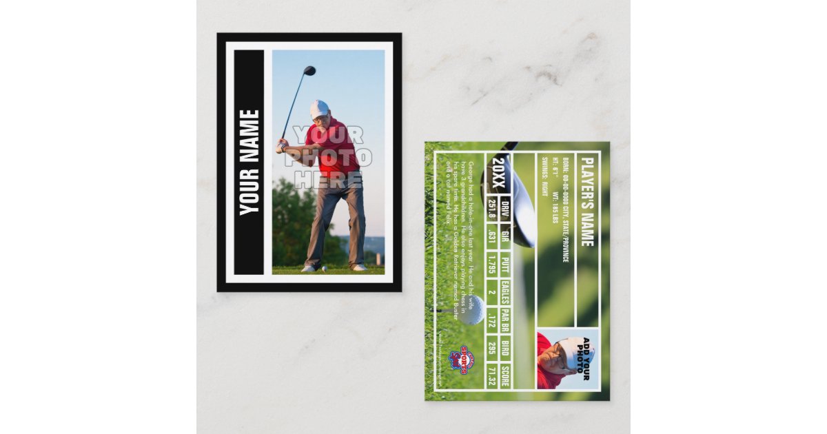 Custom Golf Trading Card - Black | Zazzle