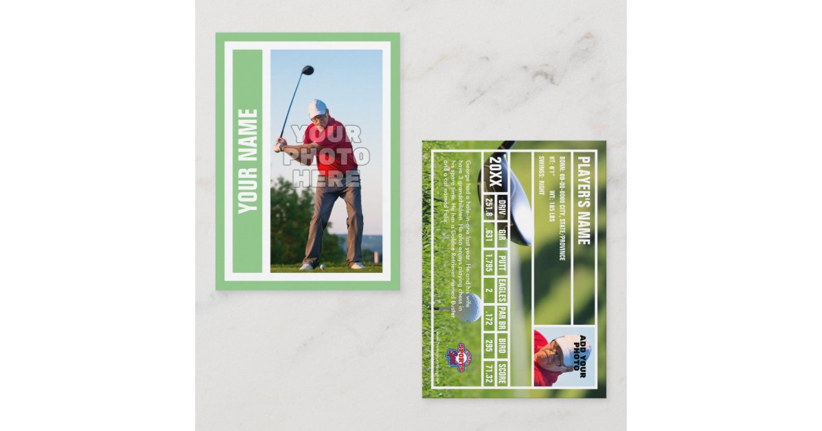 Custom Golf Trading Card - Sage | Zazzle