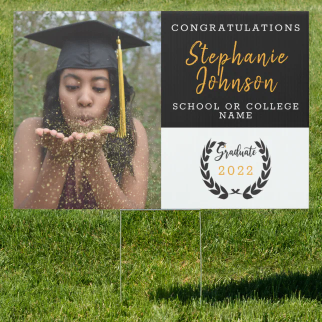 Custom Graduate 2022 Photo Celebration Sign | Zazzle