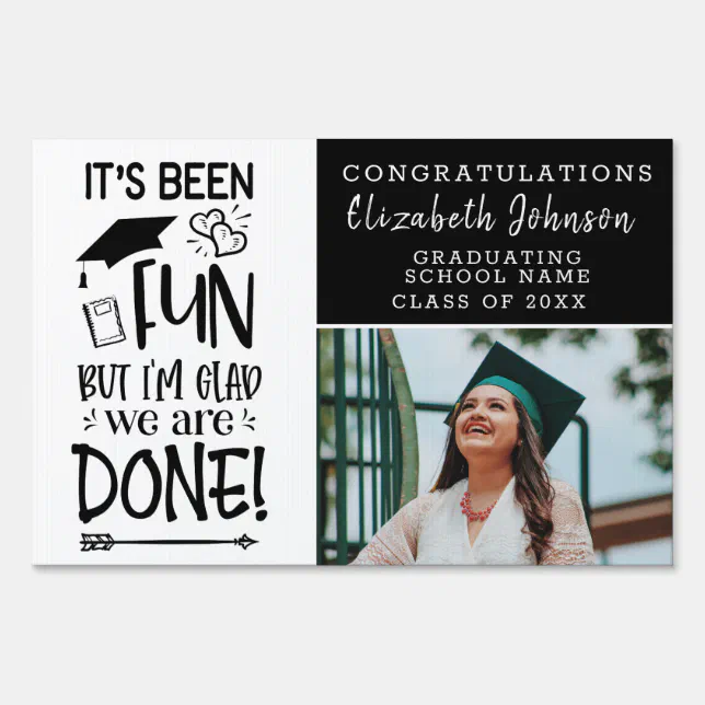 Custom Graduate Class of Photo Celebration Yard Sign | Zazzle