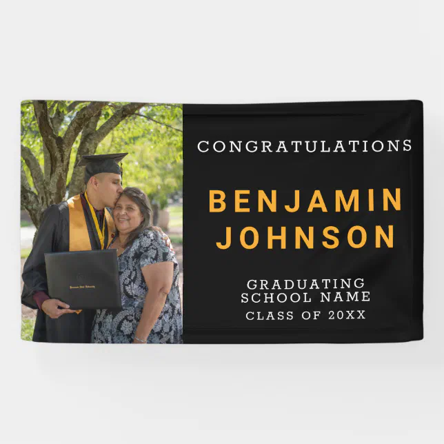 Custom Graduate Photo Celebration Banner | Zazzle