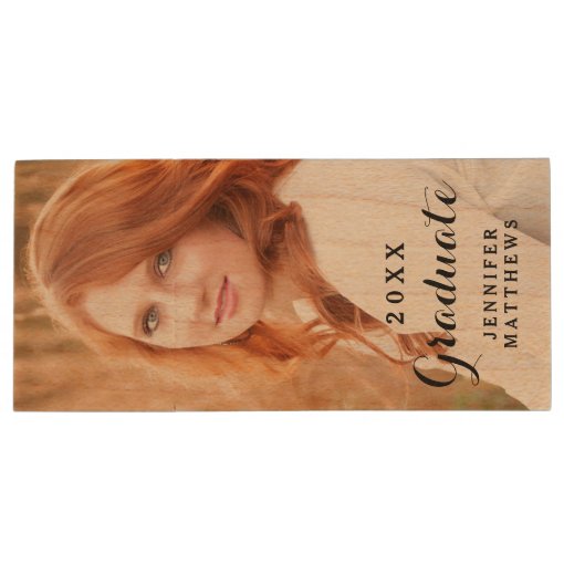 Custom Graduate Photo Monogram USB Flash Drive | Zazzle