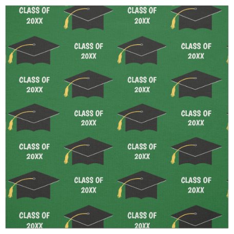 Class of 2021 Graduation Cap Pink or Choose Color Fabric | Zazzle