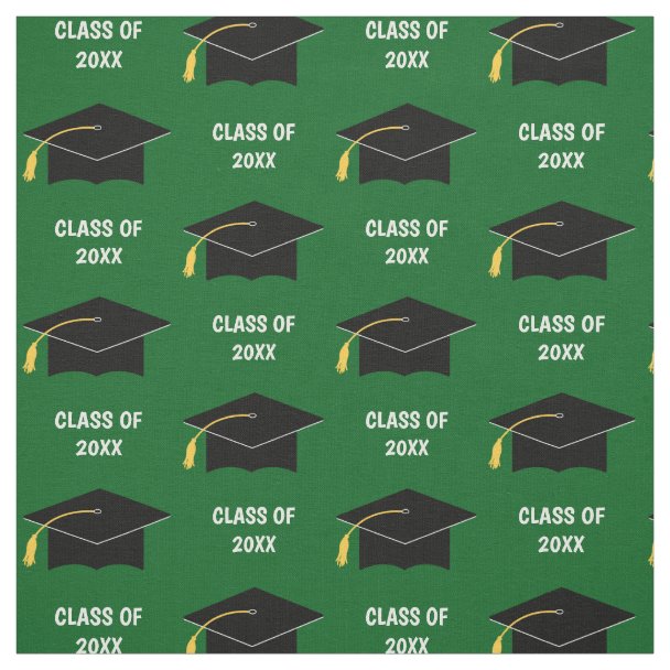 Class of 2021 Graduation Cap Pink or Choose Color Fabric | Zazzle