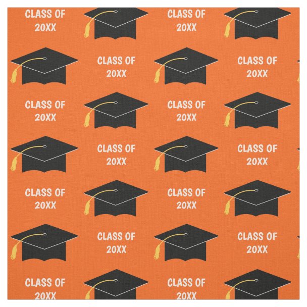 Class of 2021 Graduation Cap Pink or Choose Color Fabric | Zazzle