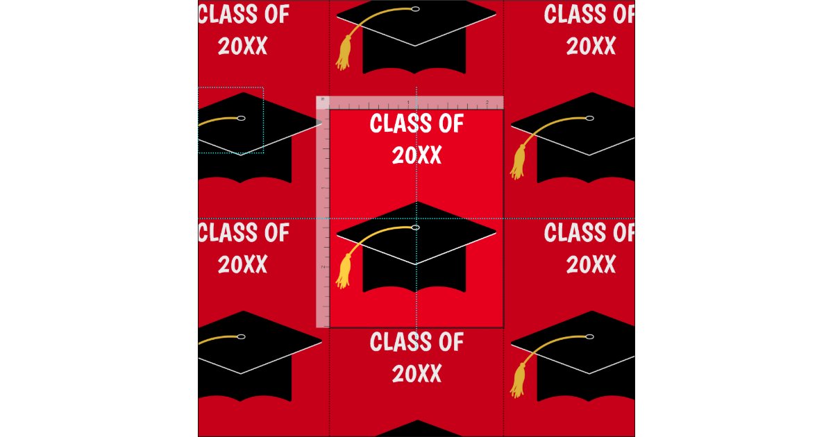 Custom Graduation Cap Class Year Red Fabric | Zazzle