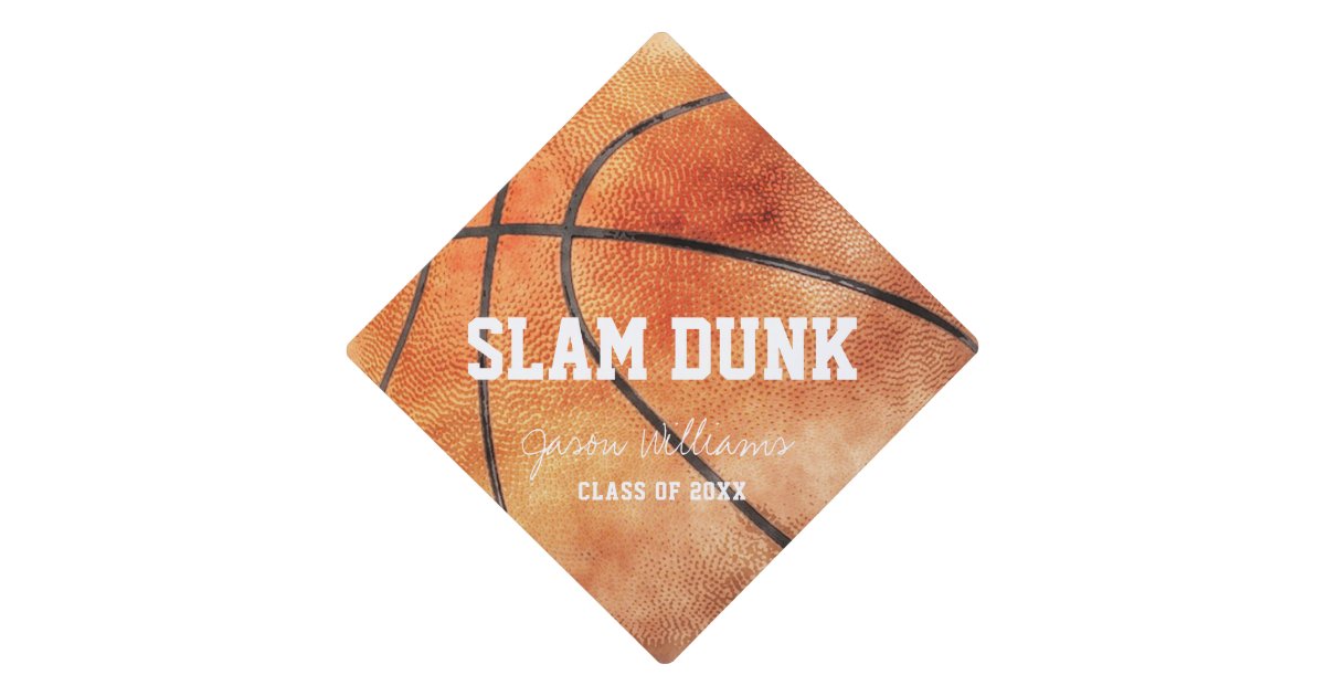 Custom Graduation Cap Topper | Basketball | Zazzle