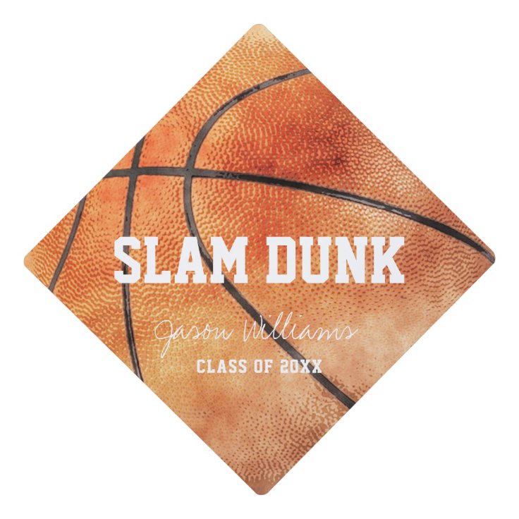 Custom Graduation Cap Topper | Basketball | Zazzle