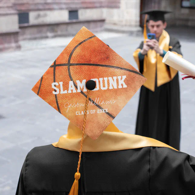 Custom Graduation Cap Topper | Basketball | Zazzle