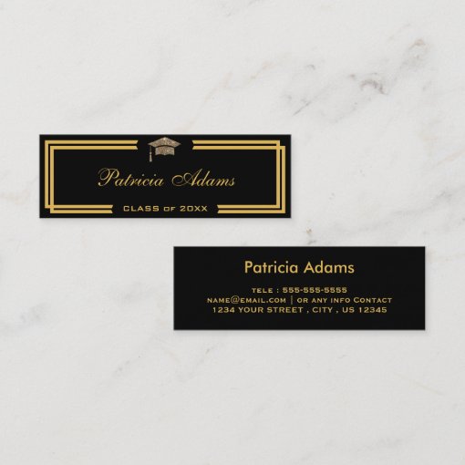 Custom graduation name card - Classic insert card | Zazzle