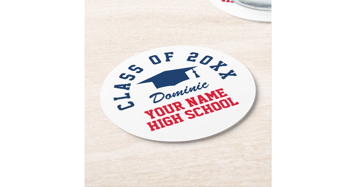 Custom graduation party coasters for graduates | Zazzle