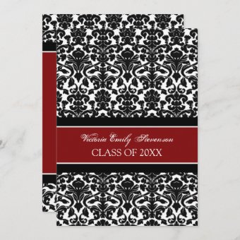 Custom Graduation Party Invitation Card Red | Zazzle