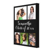 Custom Graduation Photo Collage Wrapped Canvas | Zazzle