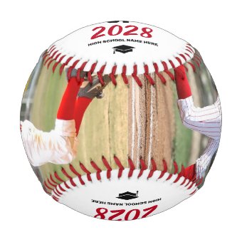 Custom Graduation Senior Photo Baseball | Zazzle