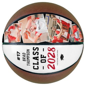 Custom Graduation Senior Photo Basketball | Zazzle