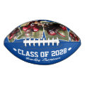 Custom Graduation Senior Photo Blue Football | Zazzle