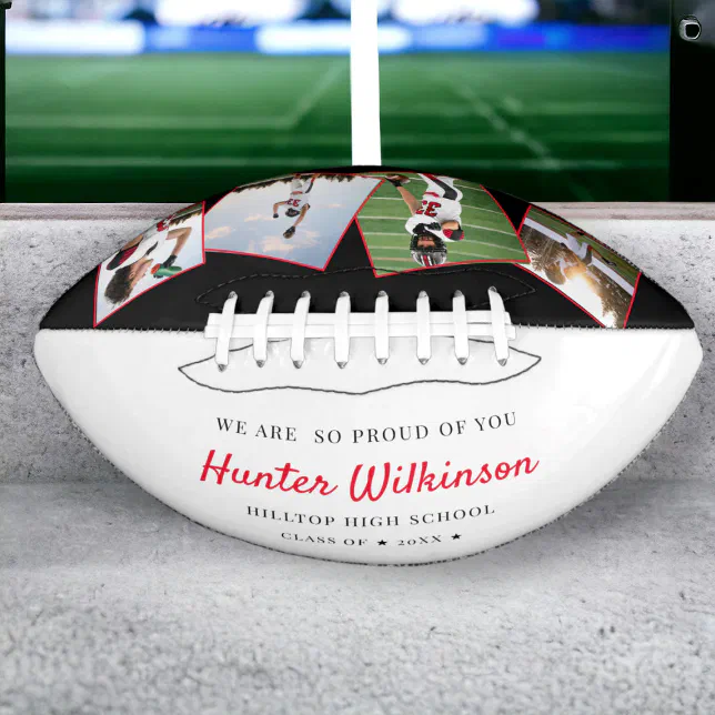 Custom Graduation Senior Photo Football | Zazzle