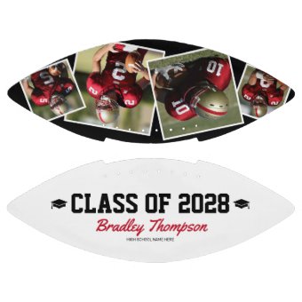 Custom Graduation Senior Photo Football | Zazzle