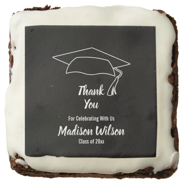 Custom Graduation Thank You Chocolate Brownie | Zazzle