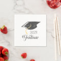 Custom Graduation Year Party Black Graduation Cap Napkins | Zazzle