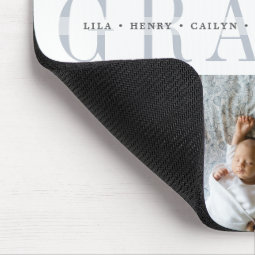 Custom Gramps Photo Collage Grandchildren Names Mouse Pad | Zazzle