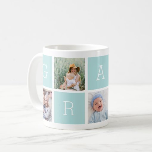 Custom Gran Grandmother 5 Photo Collage Coffee Mug | Zazzle