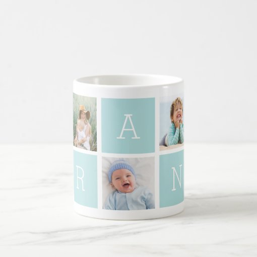 Custom Gran Grandmother 5 Photo Collage Coffee Mug | Zazzle