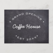 Custom Grand Opening Chalkboard Coffee House Postcard | Zazzle
