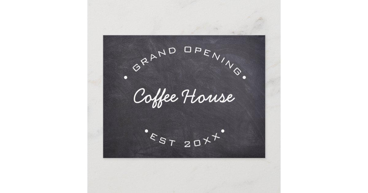 Custom Grand Opening Your Coffee House Postcard | Zazzle