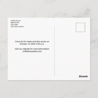 Custom Grand Opening Your Coffee House Postcard | Zazzle