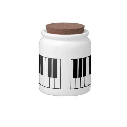 Custom grand piano keys candy jar gift idea | Zazzle