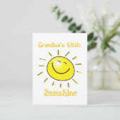 Custom Grandma's Little Sunshine Fun Sun Postcard | Zazzle