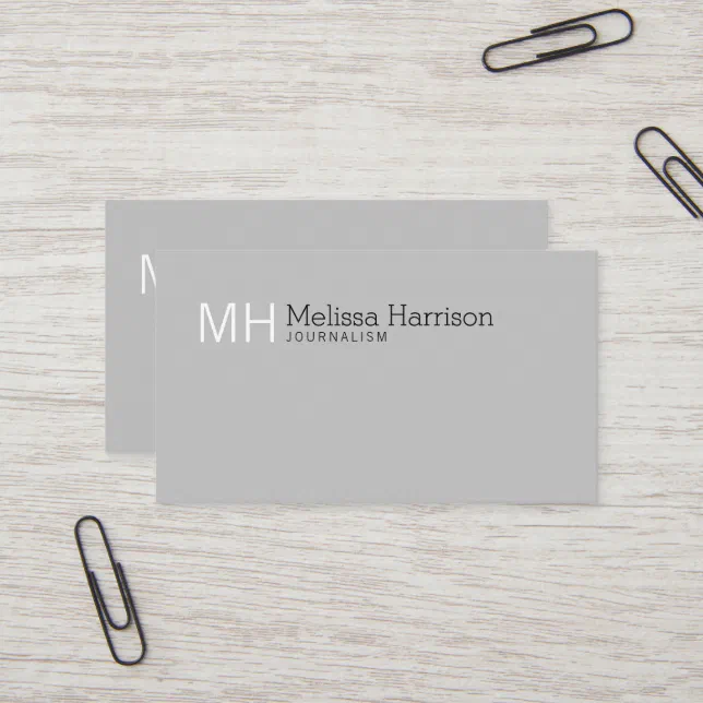 Custom gray Business Cards | Zazzle