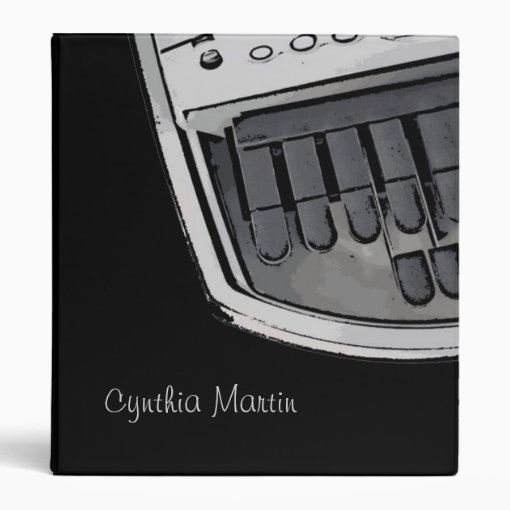 Custom gray court reporter machine binder | Zazzle