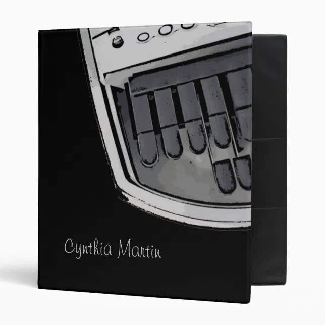 Custom gray court reporter machine binder | Zazzle