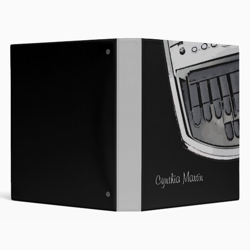 Custom gray court reporter machine binder | Zazzle