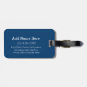Custom Gray Navy Blue Chevron Pattern Monogram Luggage Tag | Zazzle